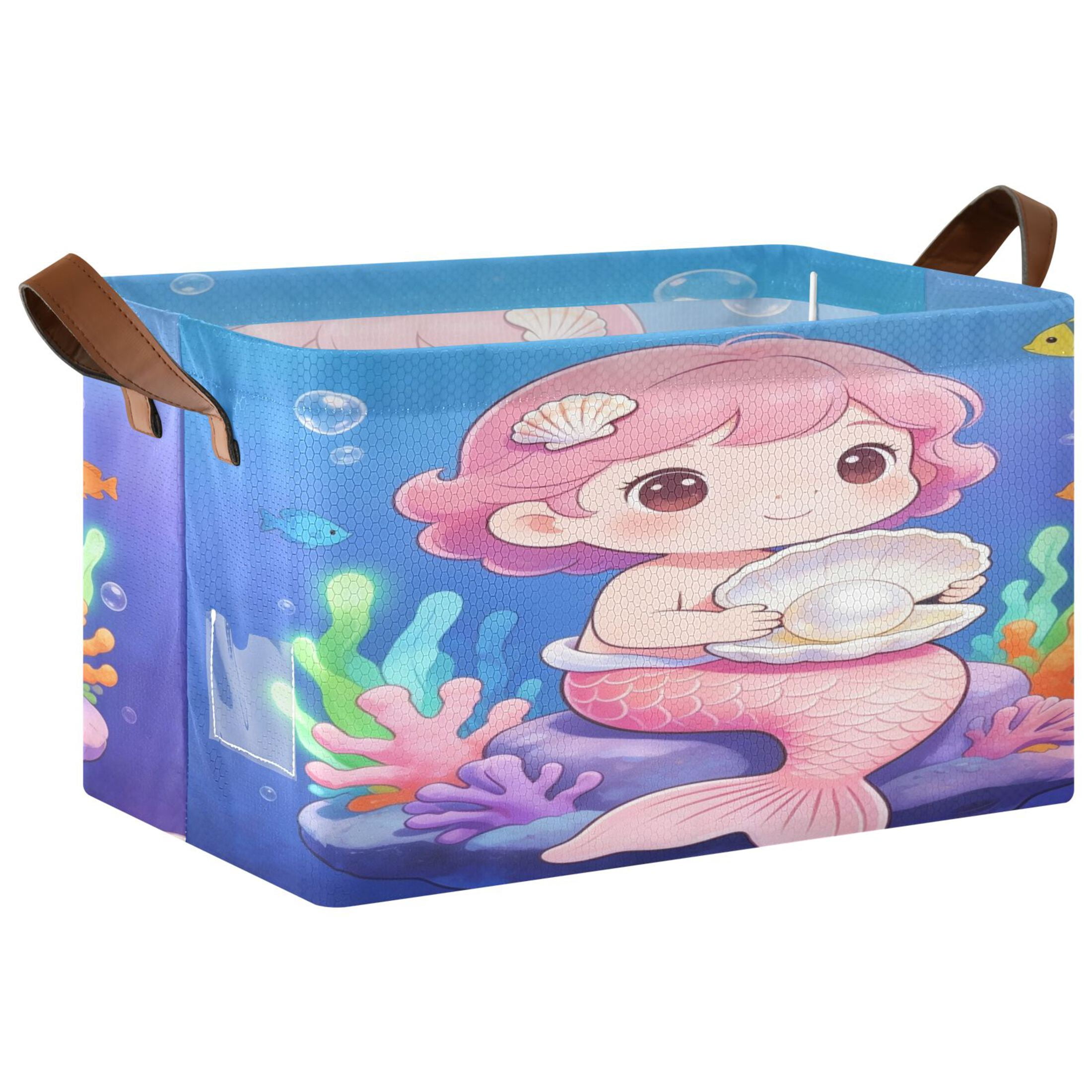 Foldable Iron Frame Open Home Storage Bins 16.9×11.4×10 Inch Waterproof ...
