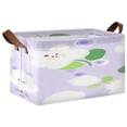 Foldable Iron Frame Open Home Storage Bins 16.9×11.4×10 Inch Waterproof ...