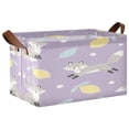 Foldable Iron Frame Open Home Storage Bins 16.9×11.4×10 Inch Waterproof ...
