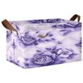 Foldable Iron Frame Open Home Storage Bins 16.9×11.4×10 Inch Waterproof ...