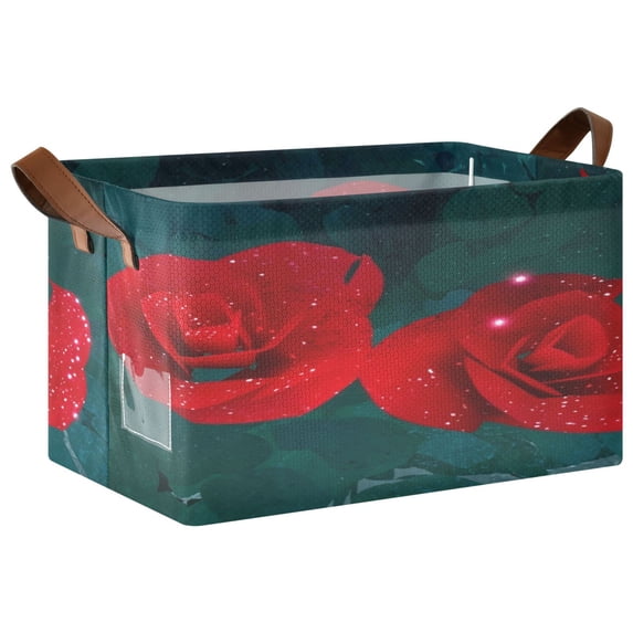 Foldable Iron Frame Open Home Storage Bins 16.9×11.4×10 Inch Waterproof ...