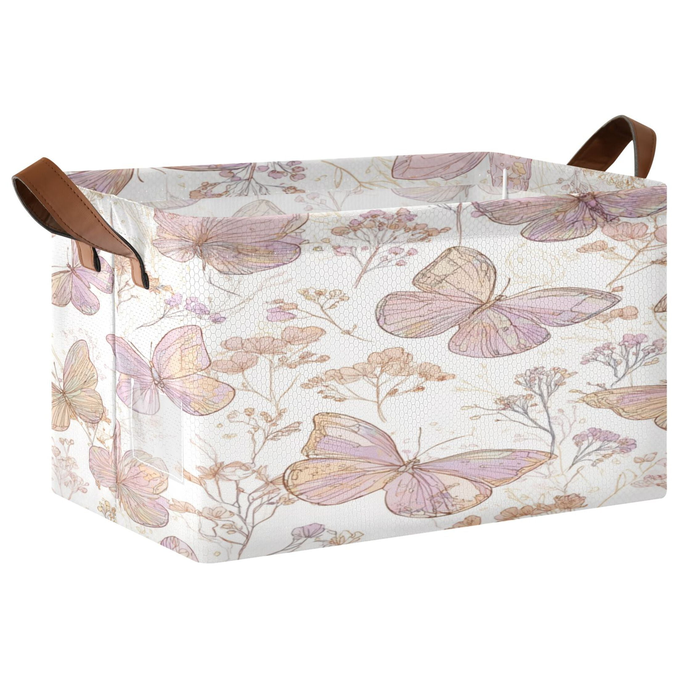 Foldable Iron Frame Storage Basket Open Basket Bins Versatile Organizer ...