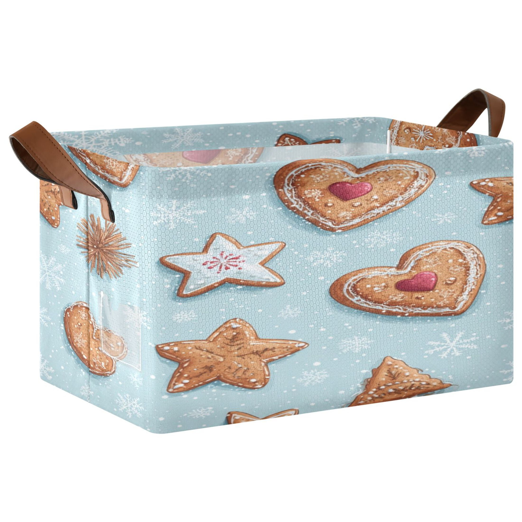 Foldable Iron Frame Storage Basket Open Basket Bins Versatile Organizer ...