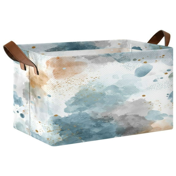 Foldable Iron Frame Storage Basket Open Basket Bins Versatile Organizer ...