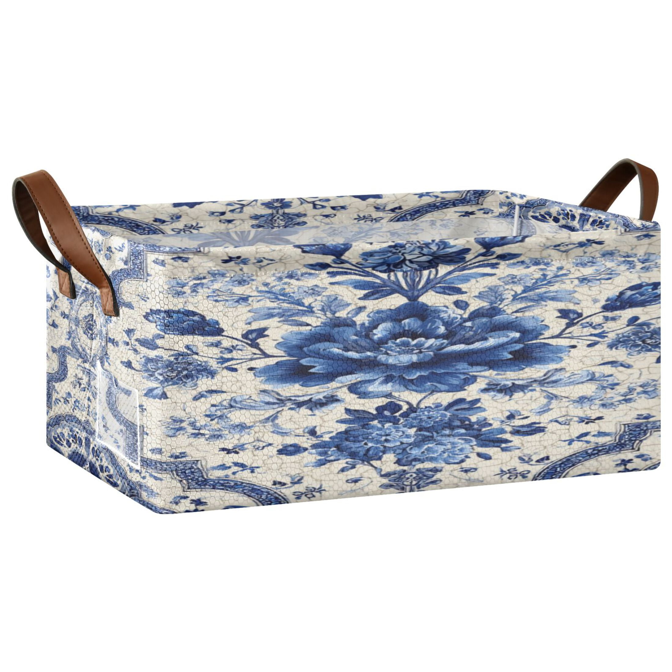 Foldable Iron Frame Storage Basket Open Basket Bins Versatile Organizer ...