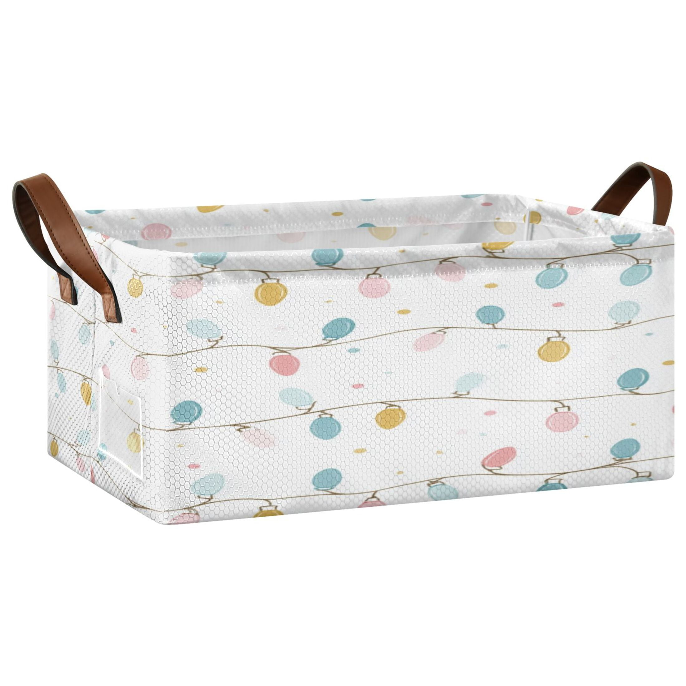 Foldable Iron Frame Storage Basket Open Basket Bins Versatile Organizer ...