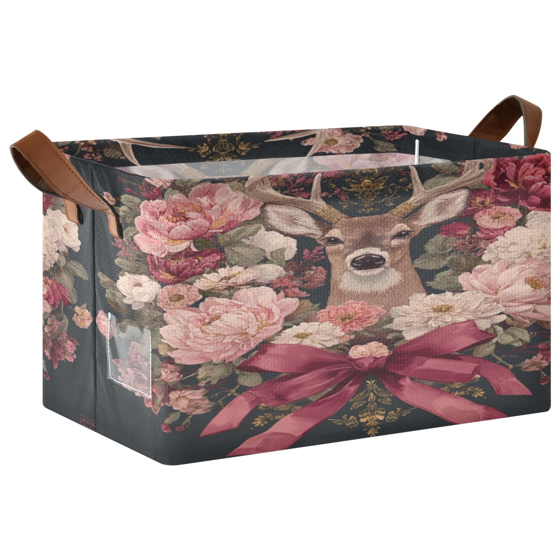 Foldable Iron Frame Storage Basket Open Basket Bins Versatile Organizer ...
