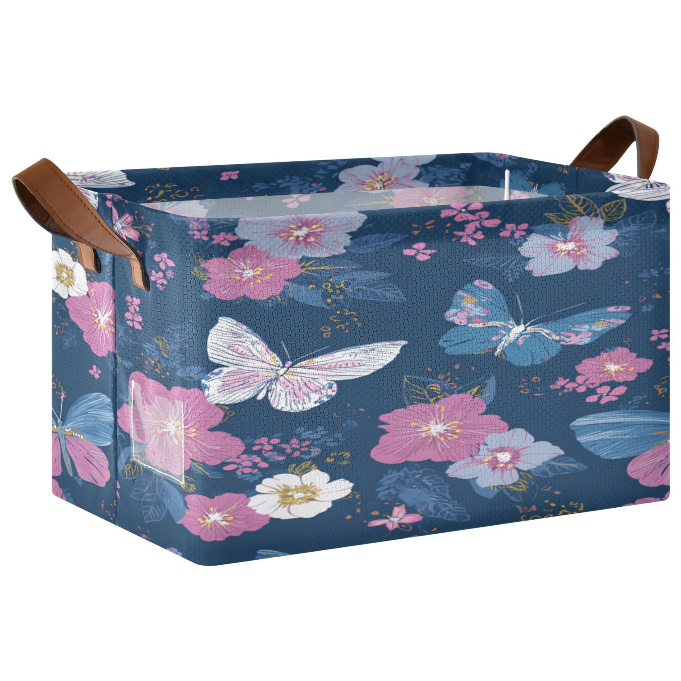 Foldable Iron Frame Storage Basket Open Basket Bins Versatile Organizer ...