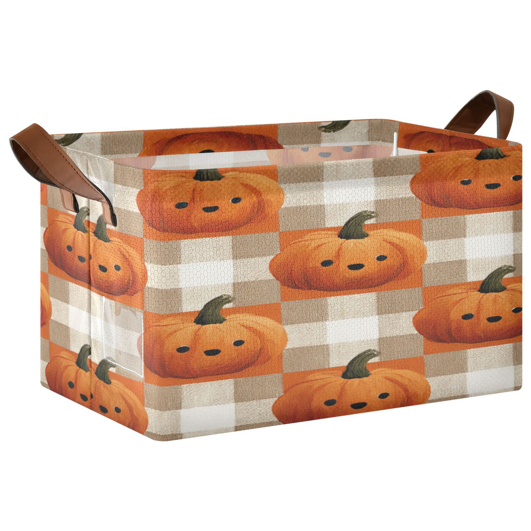Foldable Iron Frame Storage Basket Open Basket Bins Versatile Organizer ...