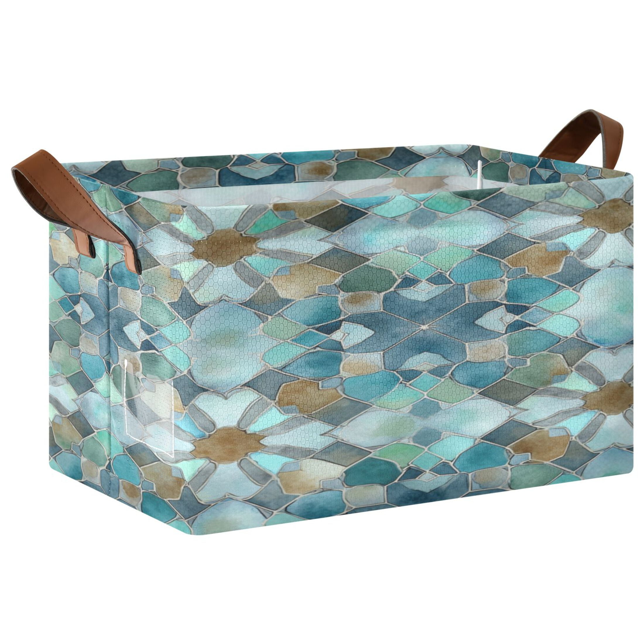 Foldable Iron Frame Storage Basket Open Basket Bins Versatile Organizer ...