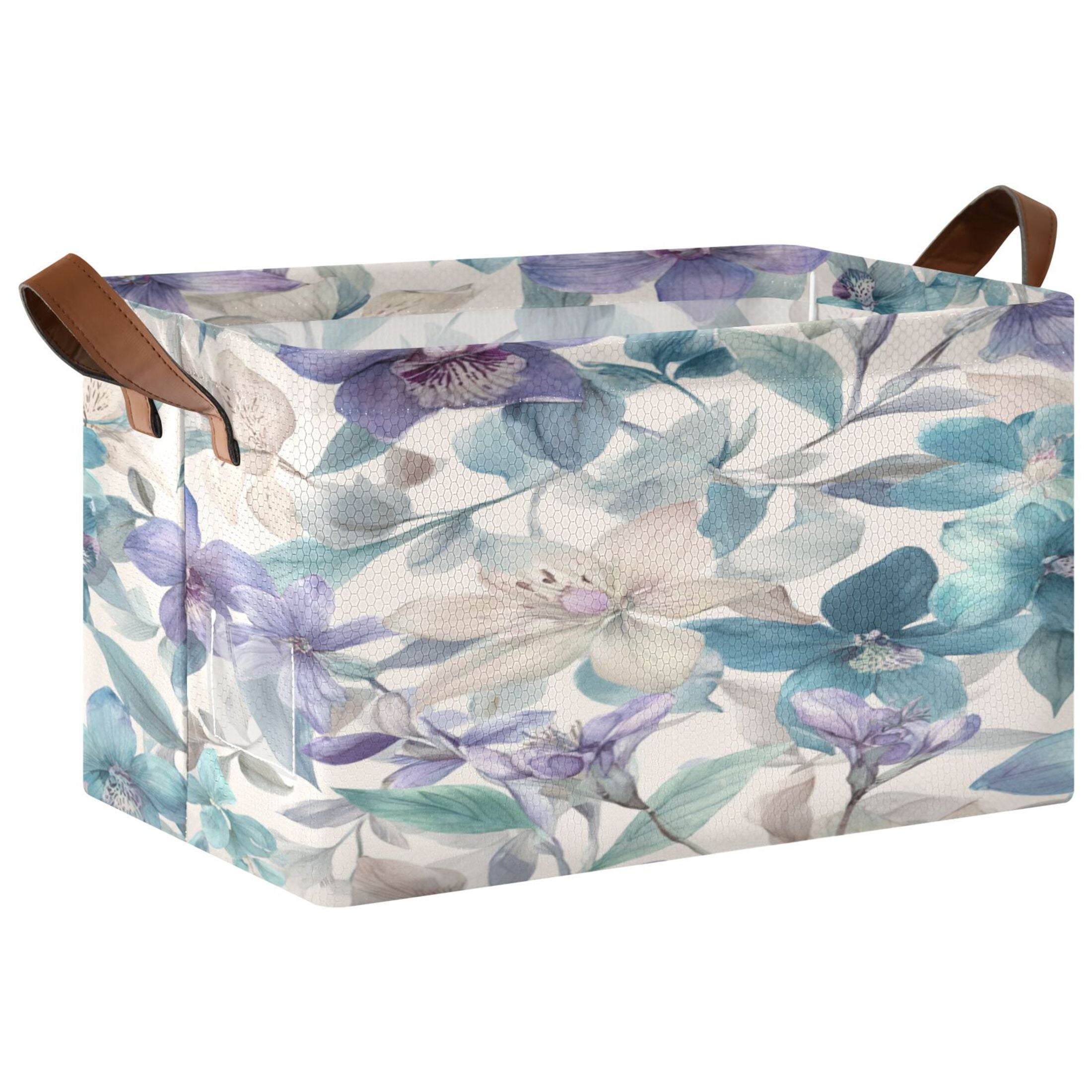 Foldable Iron Frame Storage Basket Open Basket Bins Versatile Organizer for Laundry Bathroom ...