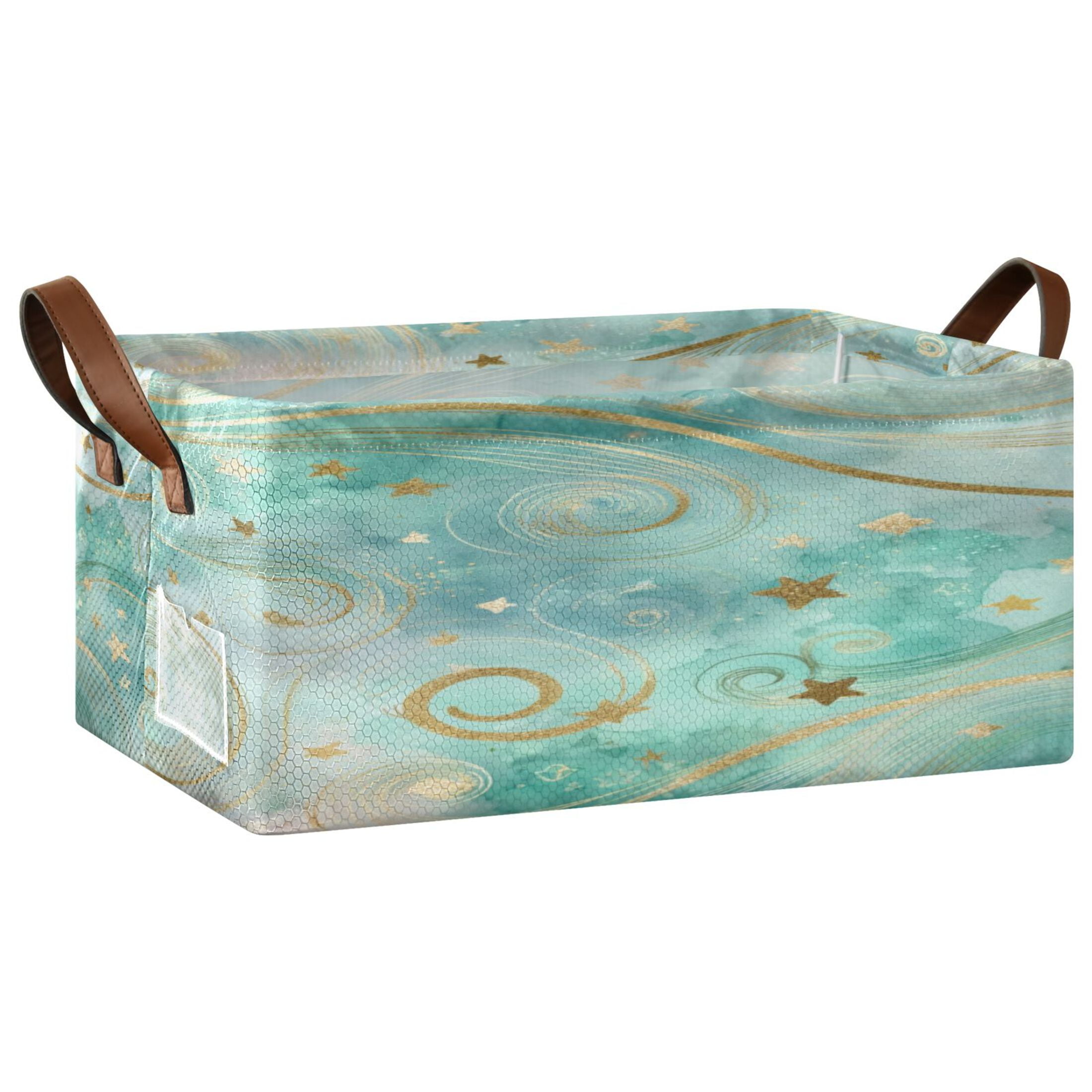 Foldable Iron Frame Storage Basket Open Basket Bins Versatile Organizer ...