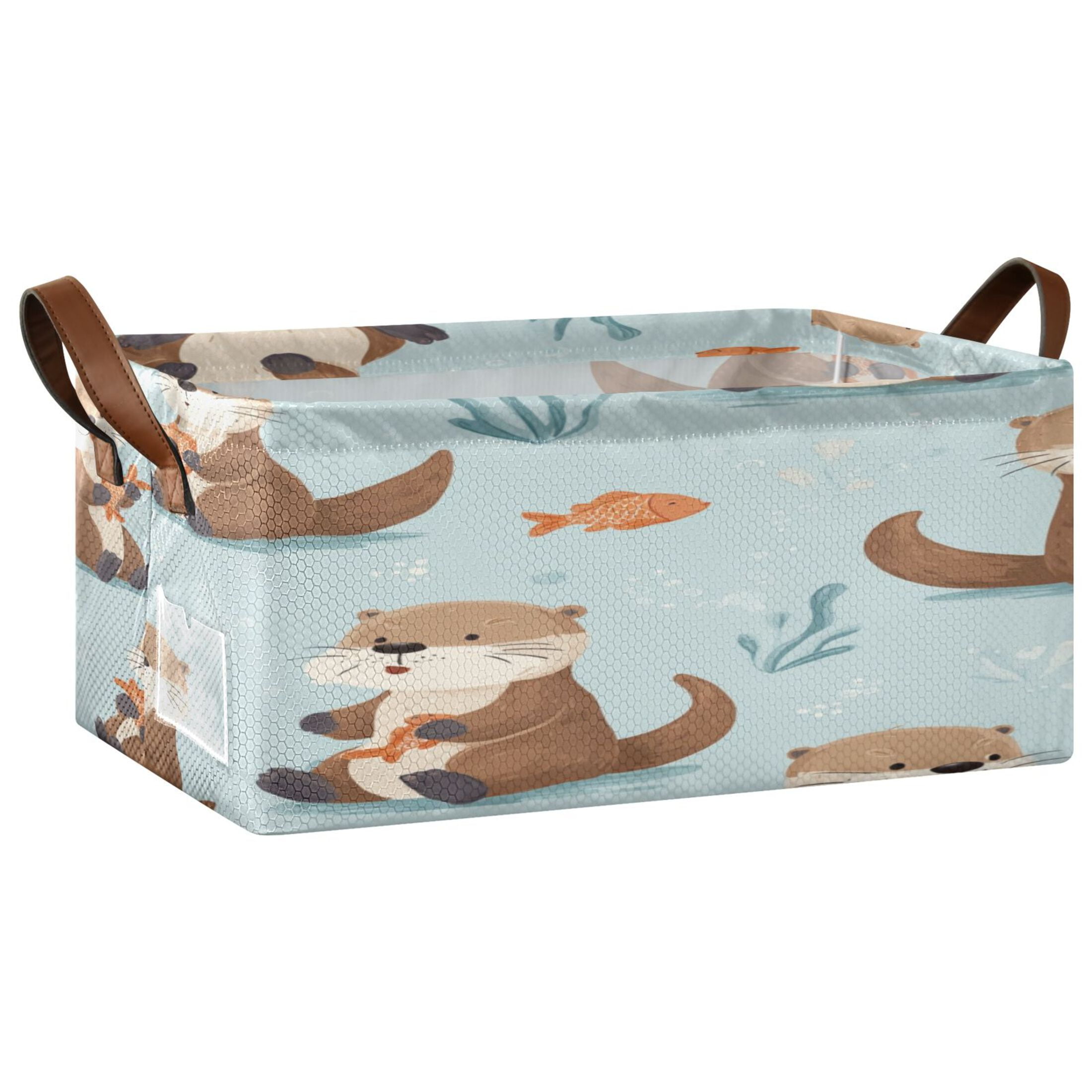 Foldable Iron Frame Storage Basket Open Basket Bins Versatile Organizer ...
