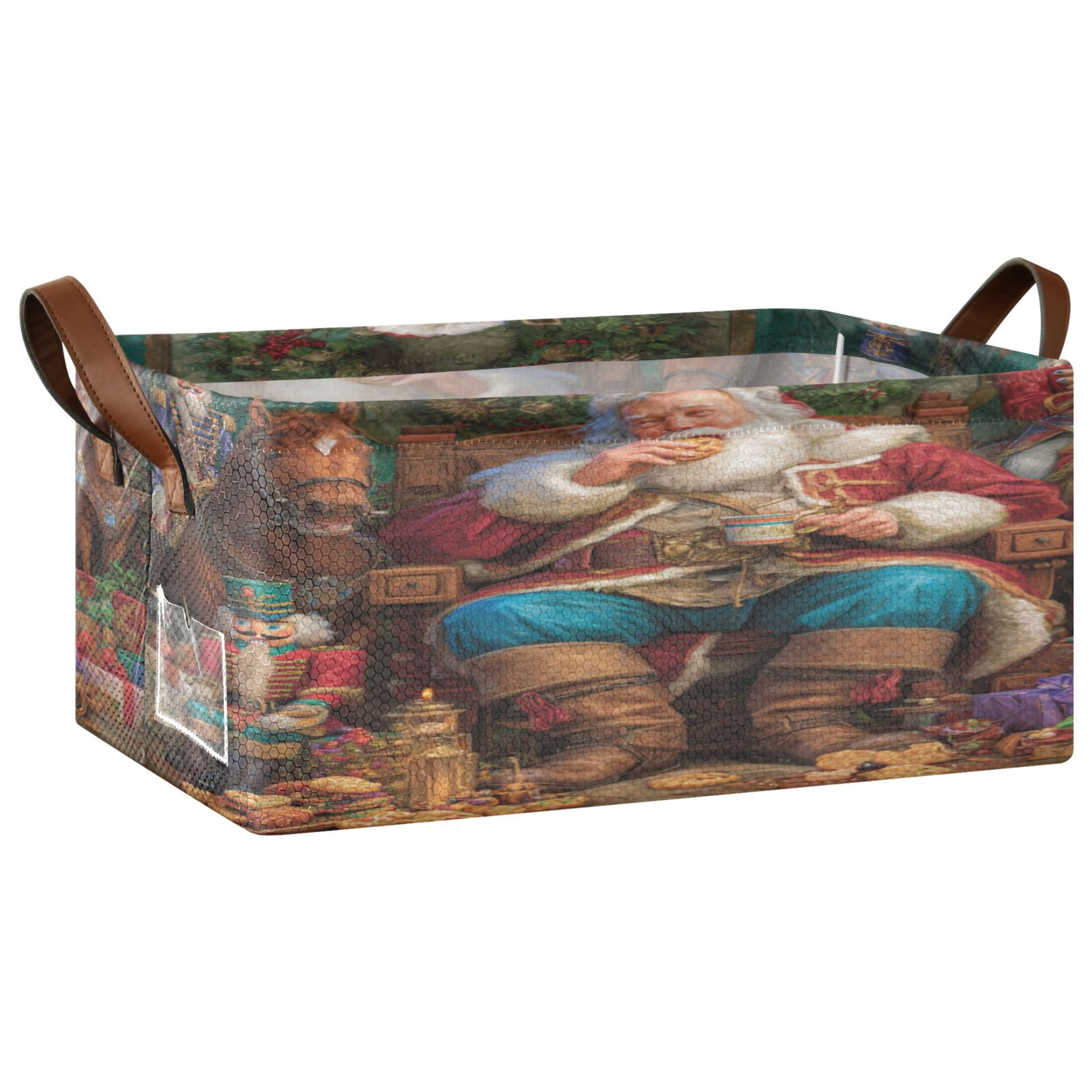 Foldable Iron Frame Storage Basket Open Basket Bins Versatile Organizer ...