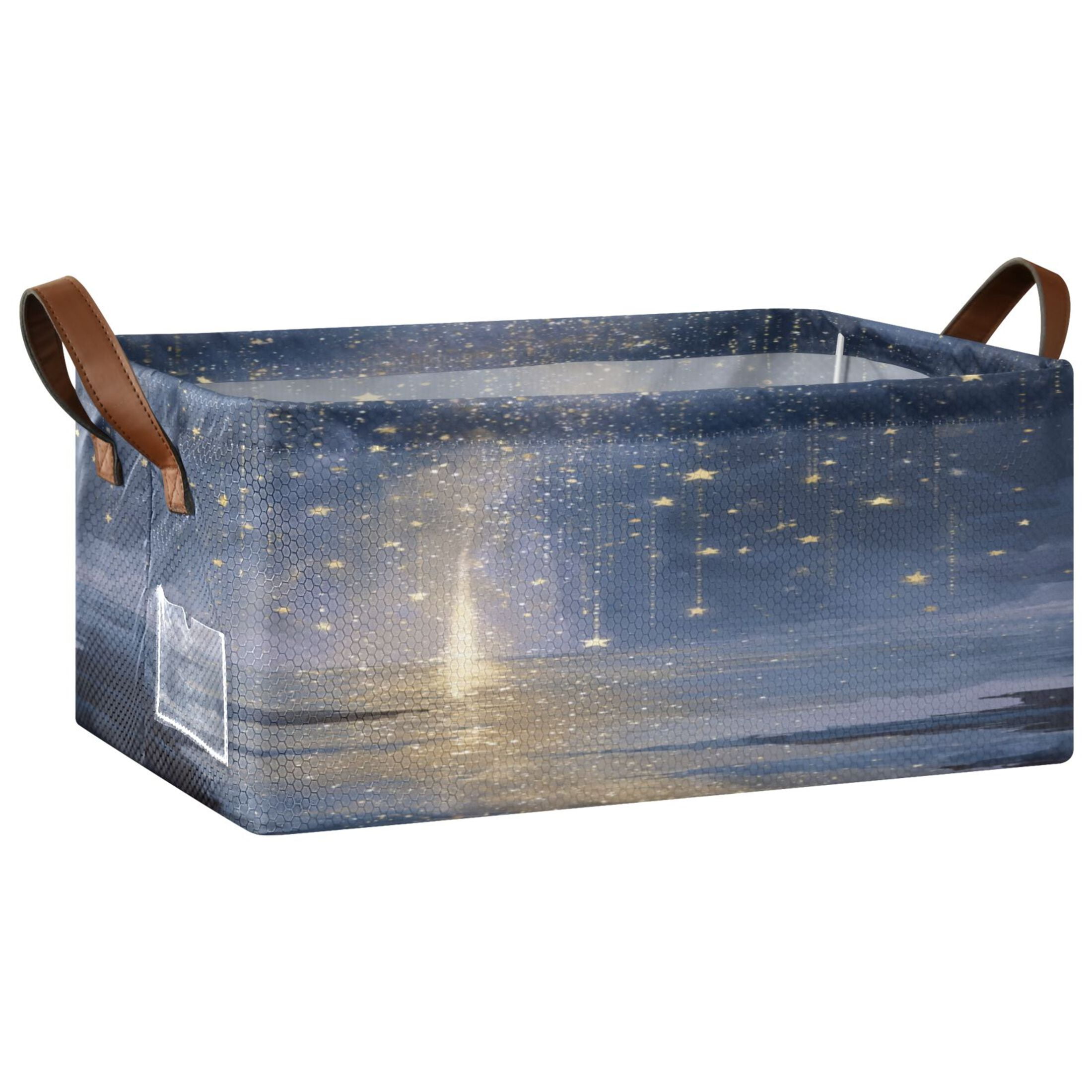 Foldable Iron Frame Storage Basket Open Basket Bins Versatile Organizer ...