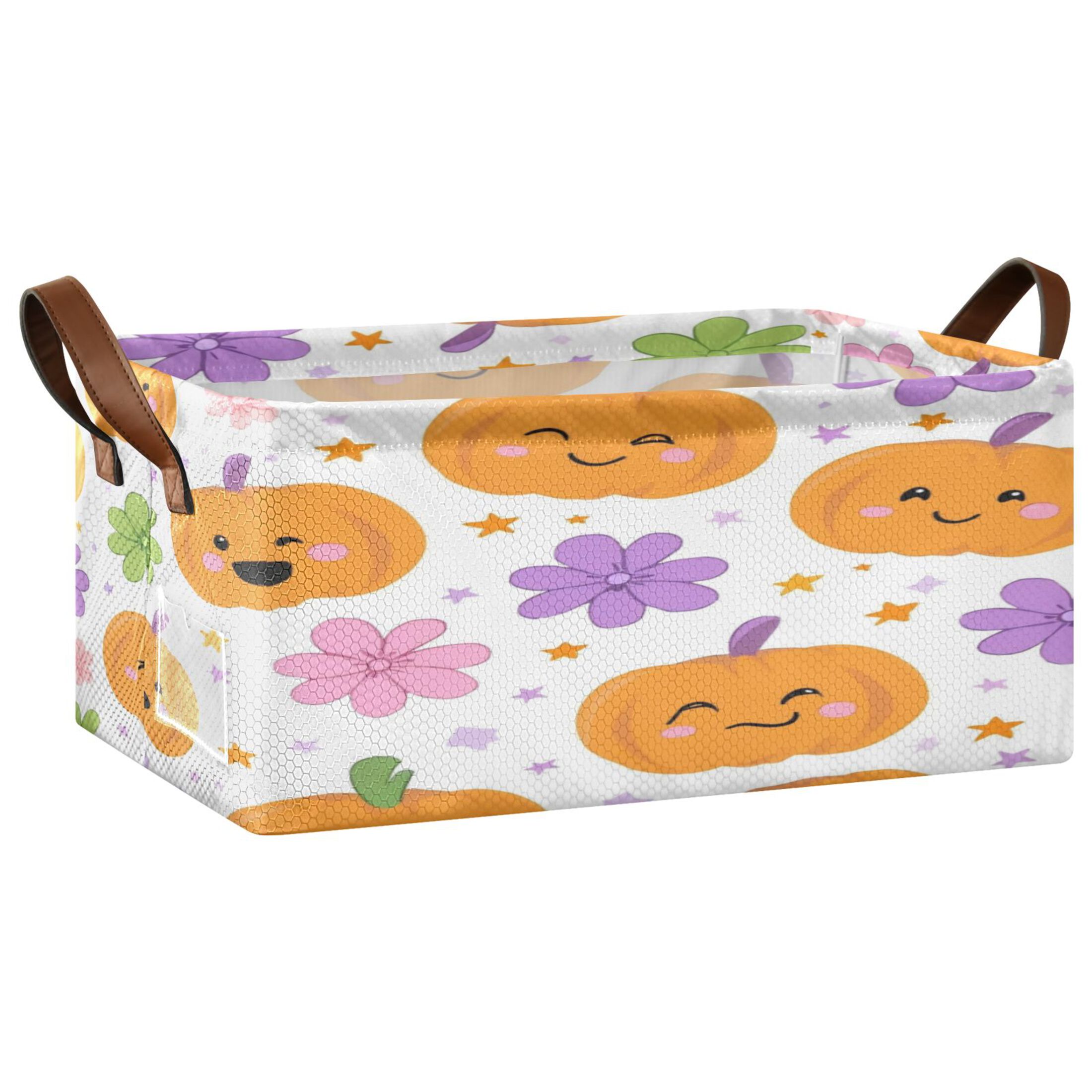 Foldable Iron Frame Storage Basket Open Basket Bins Versatile Organizer ...