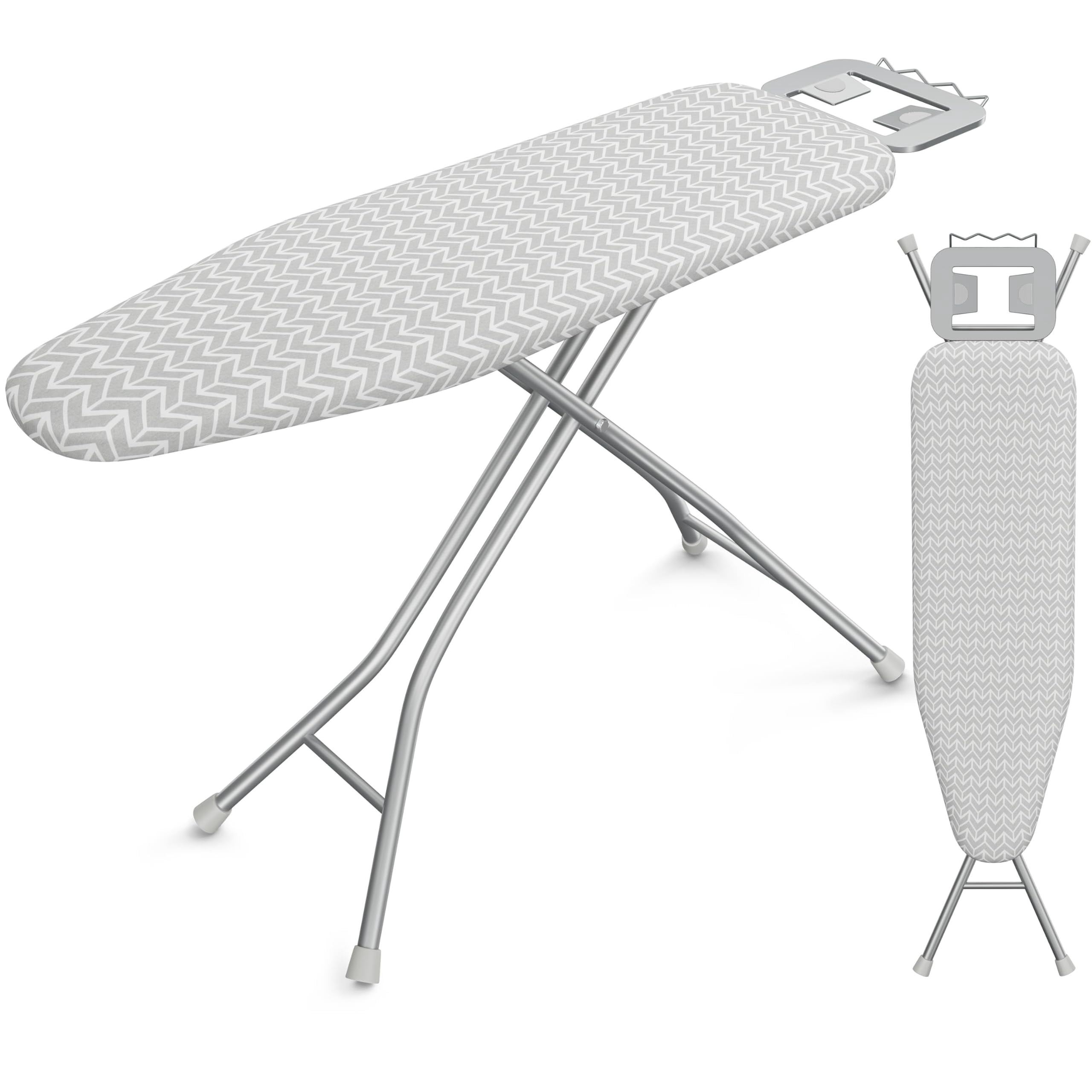 Foldable Ironing Board, Heavy Duty Iron Board with 9 Adjustable Heights ...