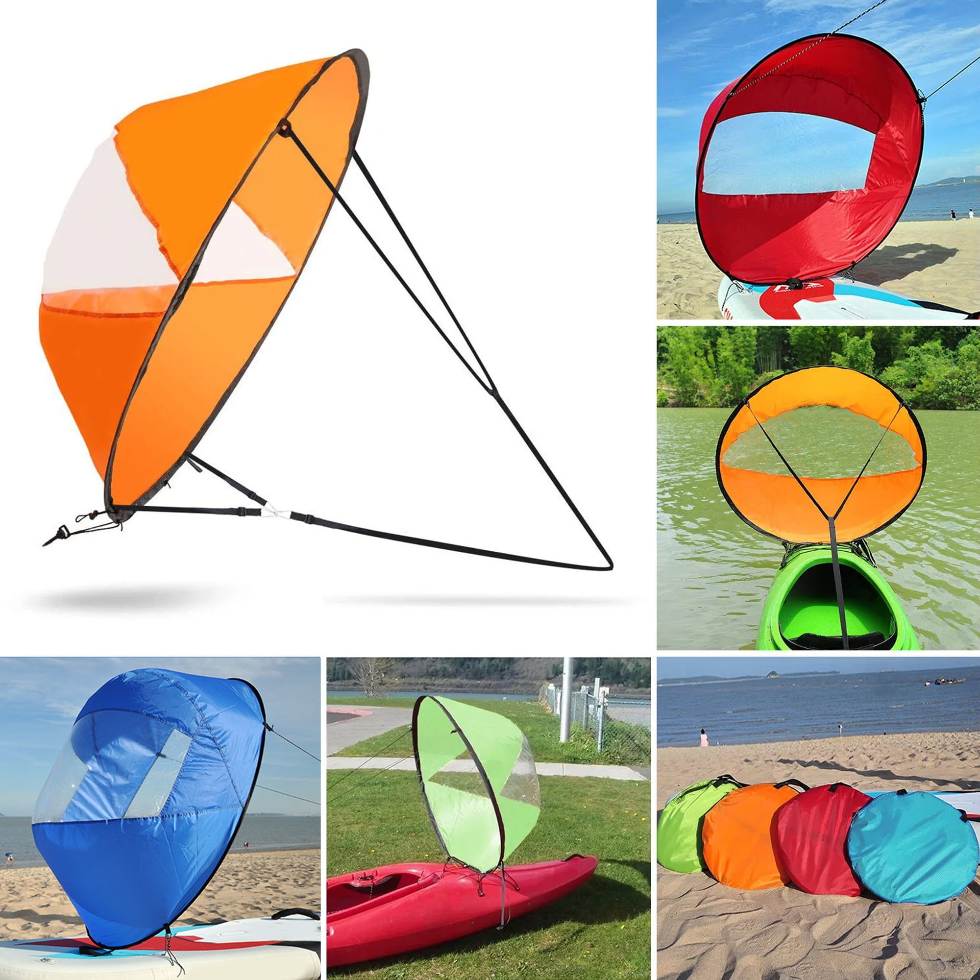 Foldable Kayak Boat Wind Sail Paddle Board Sailing Canoe Boats Wind ...