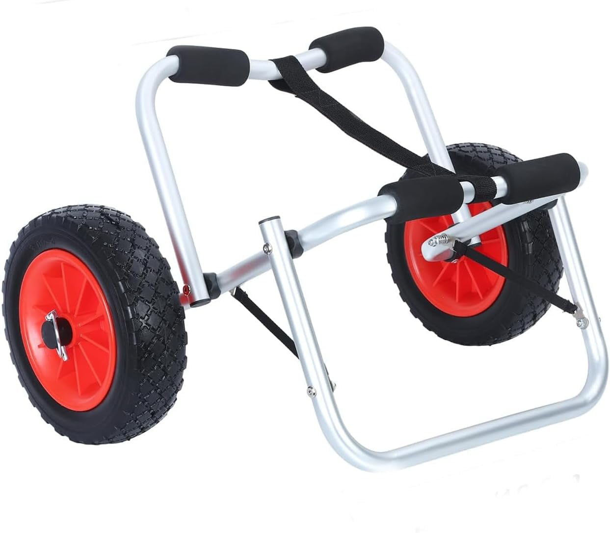 Foldable Kayak Cart with 10" Pneumatic Tire, Canoe Dolly Kayak Carrier ...