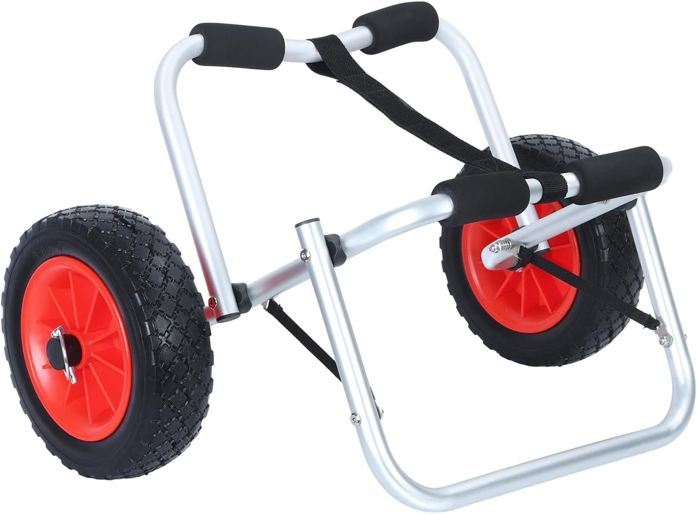 Foldable Kayak Cart with Airless Wheels 10-Inch Solid Tires, Portable ...