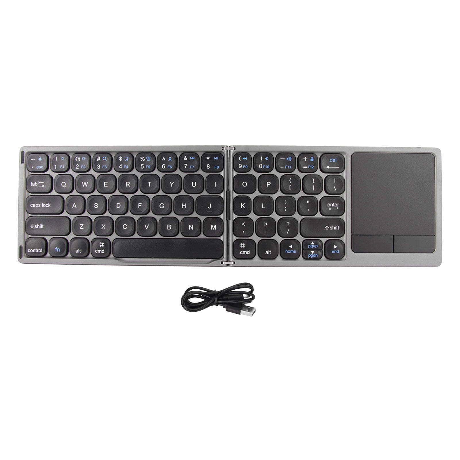 Foldable Keyboard with High Sensitivity Touchpad Type C Charging 7 ...