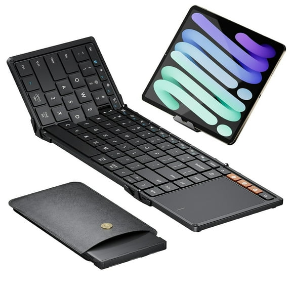 Foldable Keyboard with Touchpad, XK01 TP Folding Portable Keyboard ...