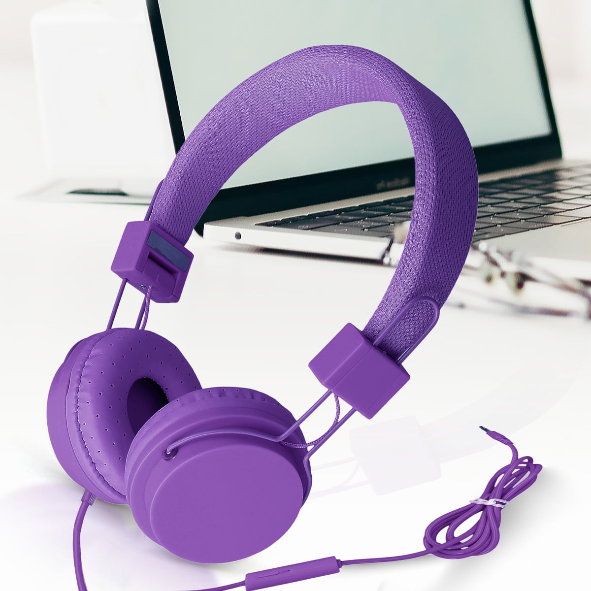 GLUAAE GAM-76 Kids Over-Ear Headphones, Purple - Walmart.com