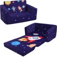 Foldable Kids Sofas Couch 2 in 1 Children Convertible Sofa to Lounger ...
