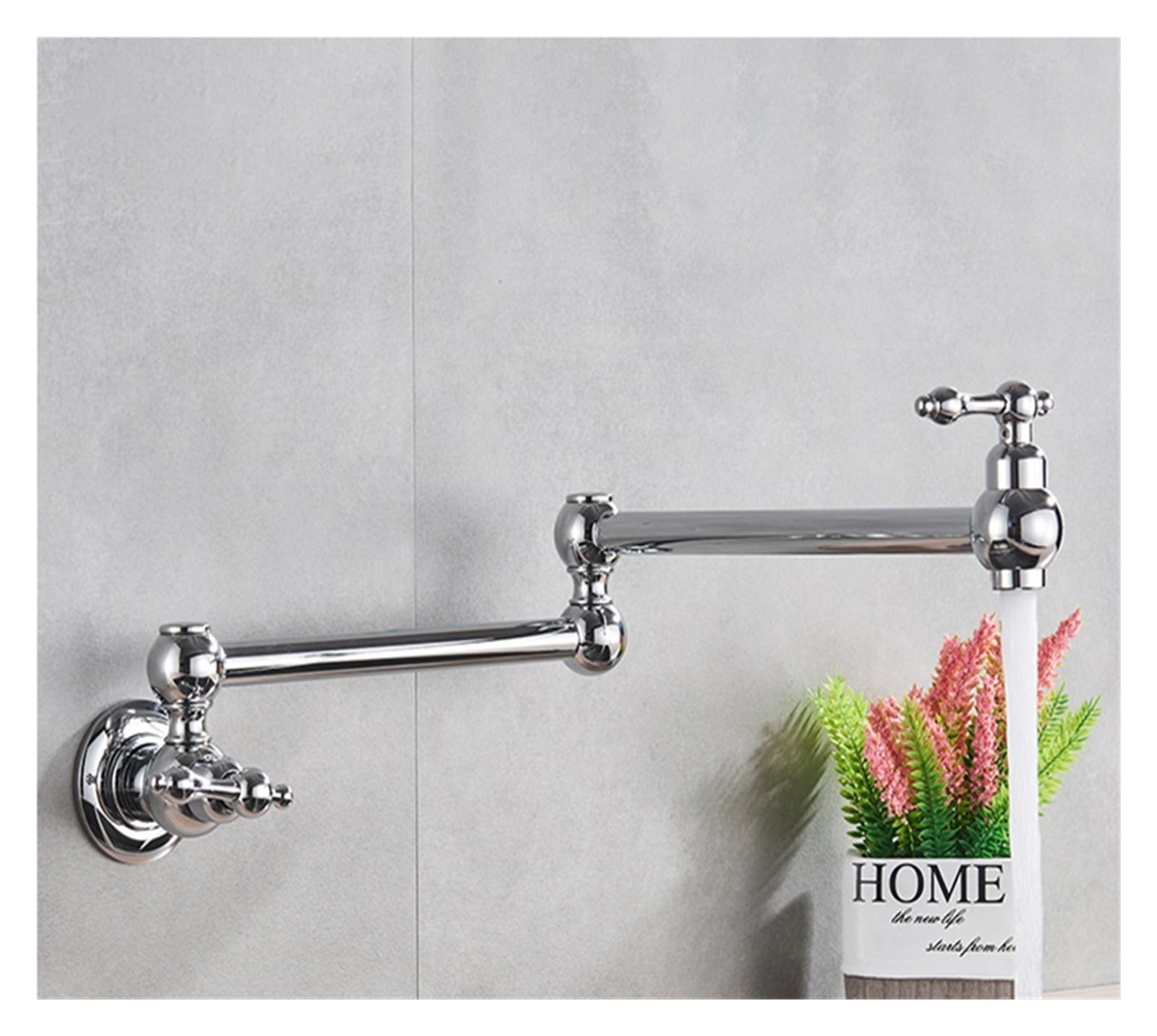 Foldable Kitchen Faucet Single Cold Single Hole Sink Tap Rotate Folding ...