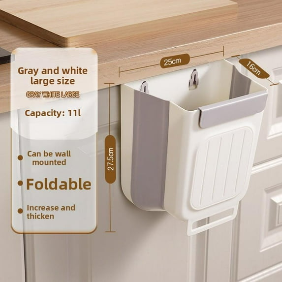 Foldable Kitchen Trash Can, Hanging Trash Bin, Space-saving Hanging ...