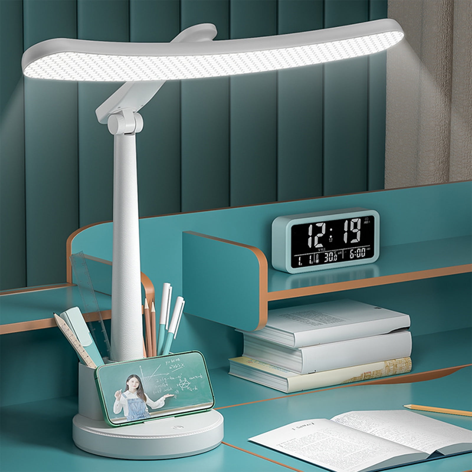 Foldable LED Desk Lamp with 3 Color Temperatures & Infinite Dimming ...