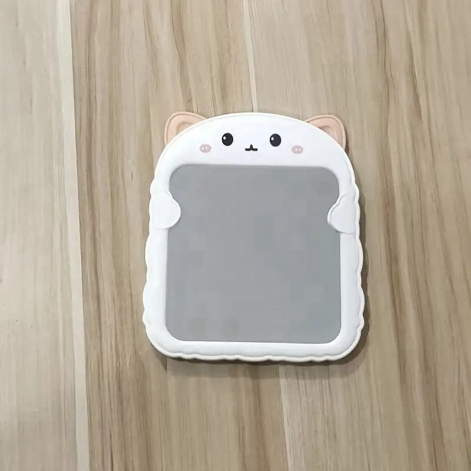 Foldable LED Vanity Mirror with Cat-Ear Design Adjustable Angle ...