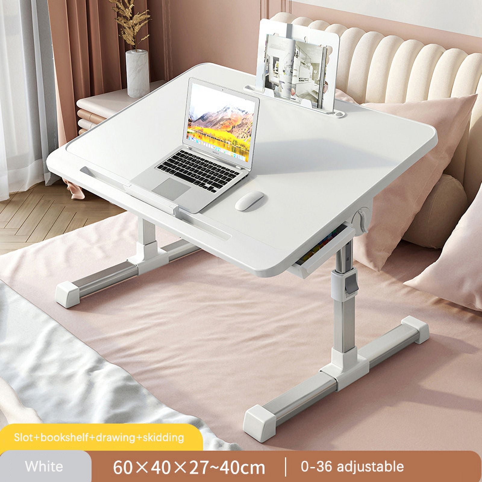 Foldable Laptop Desk Adjustable Bed Small Table for Home Study, Bedroom ...