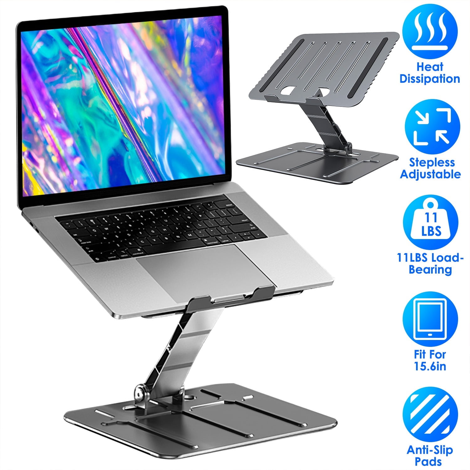 Foldable Laptop Stand TeqHome Adjustable Ergonomic Computer Stand for ...