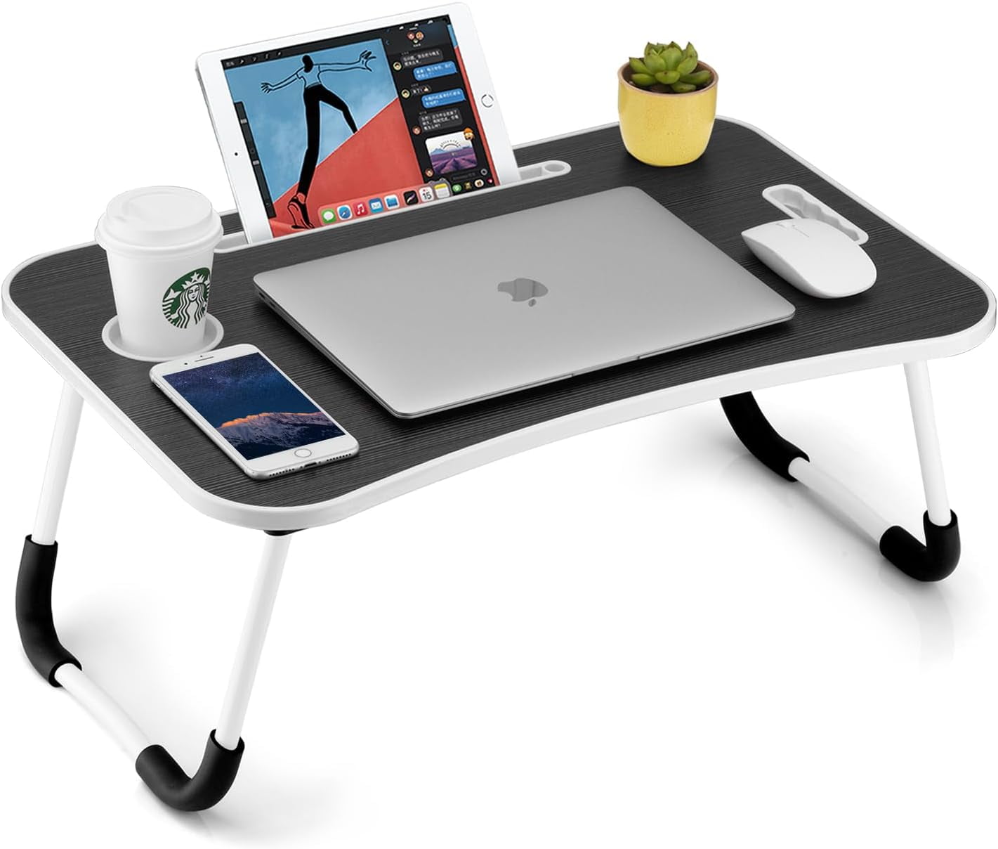 Foldable Laptop Table, Portable Lap Desk Bed Table Tray, Laptop Stand ...