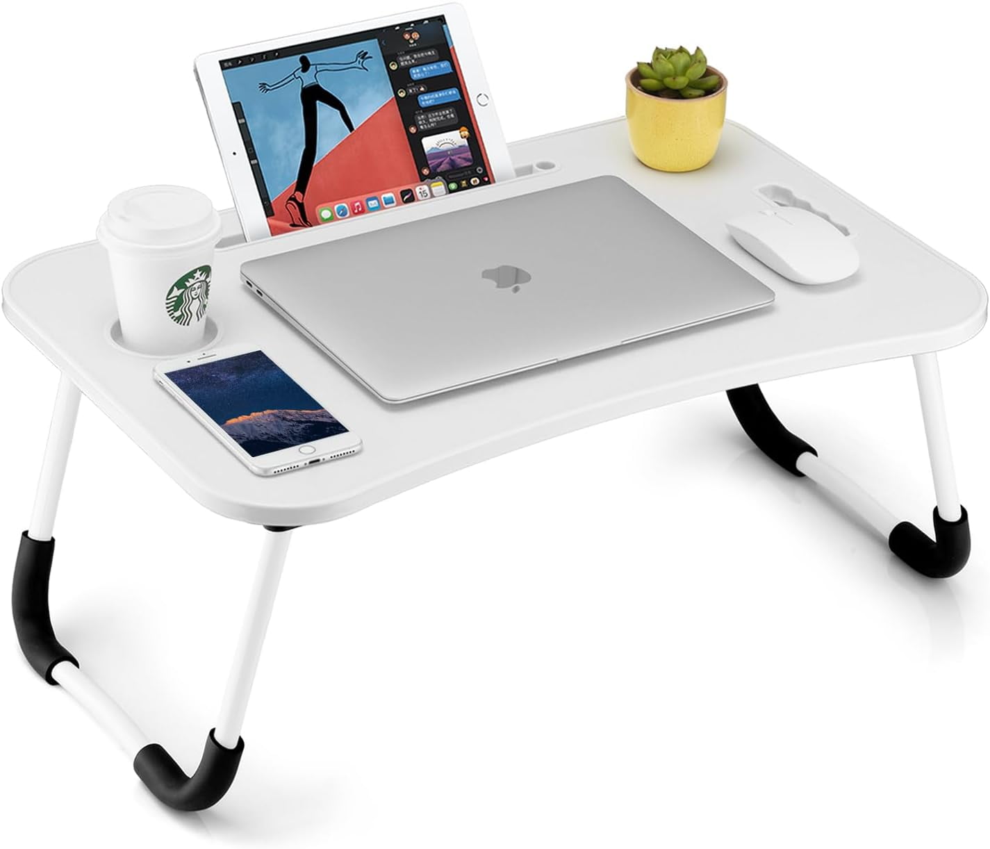 Foldable Laptop Table, Portable Lap Desk Bed Table Tray, Laptop Stand ...