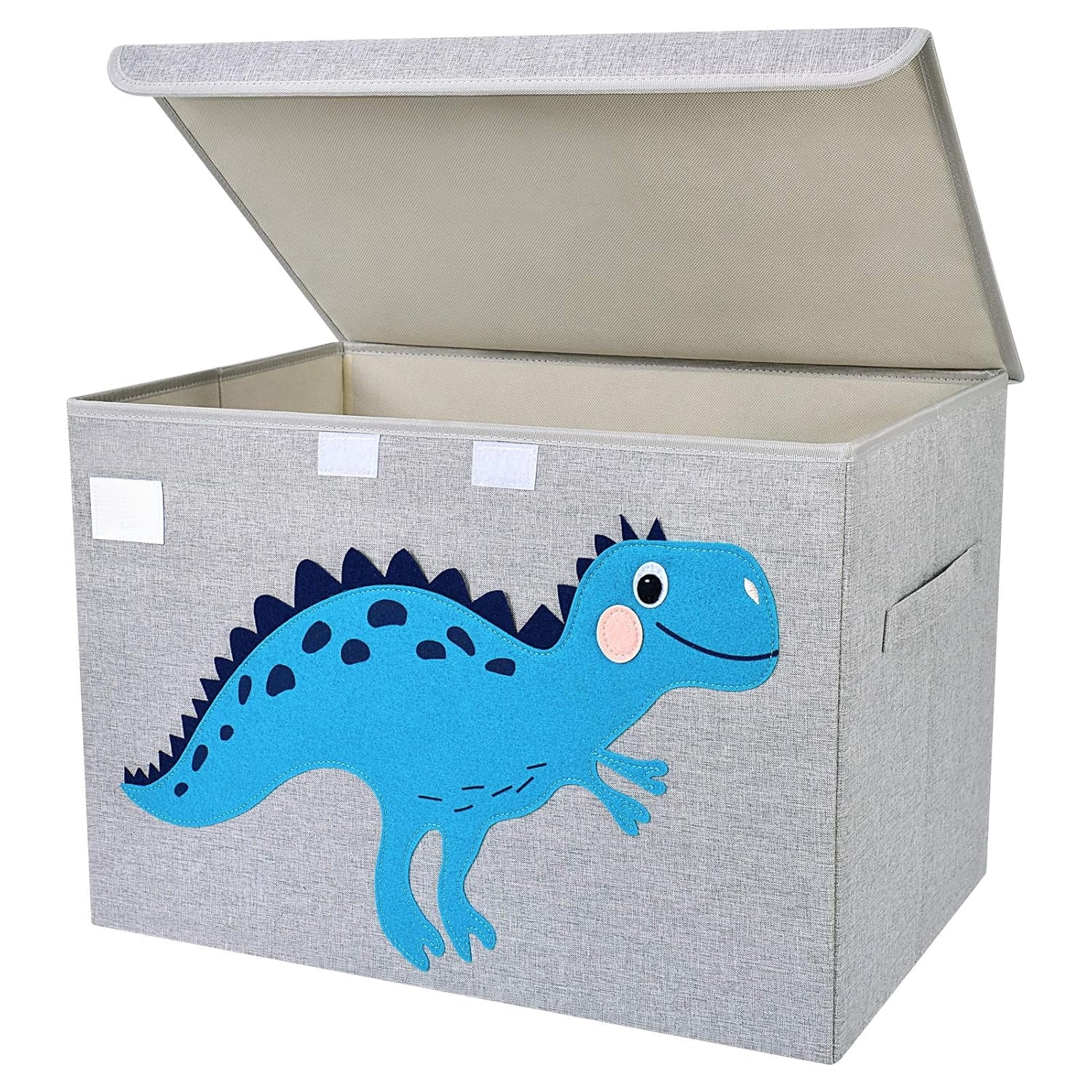 Foldable Large Kids Toy Chest with Flip-Top Lid, Collapsible Fabric ...