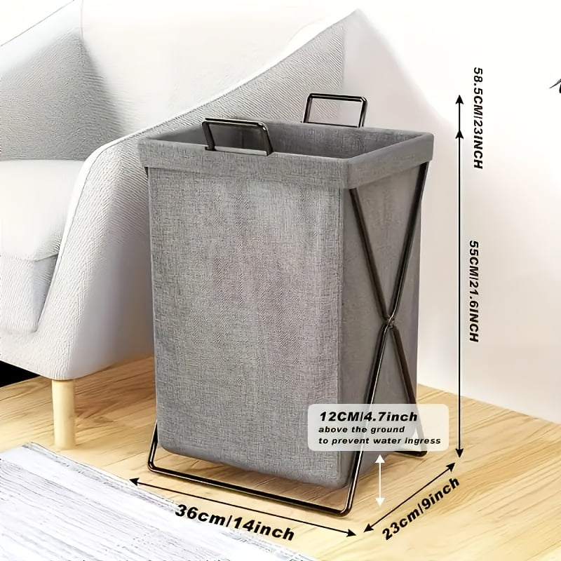 [Foldable Laundry Basket] Foldable Rectangular Laundry Basket with ...
