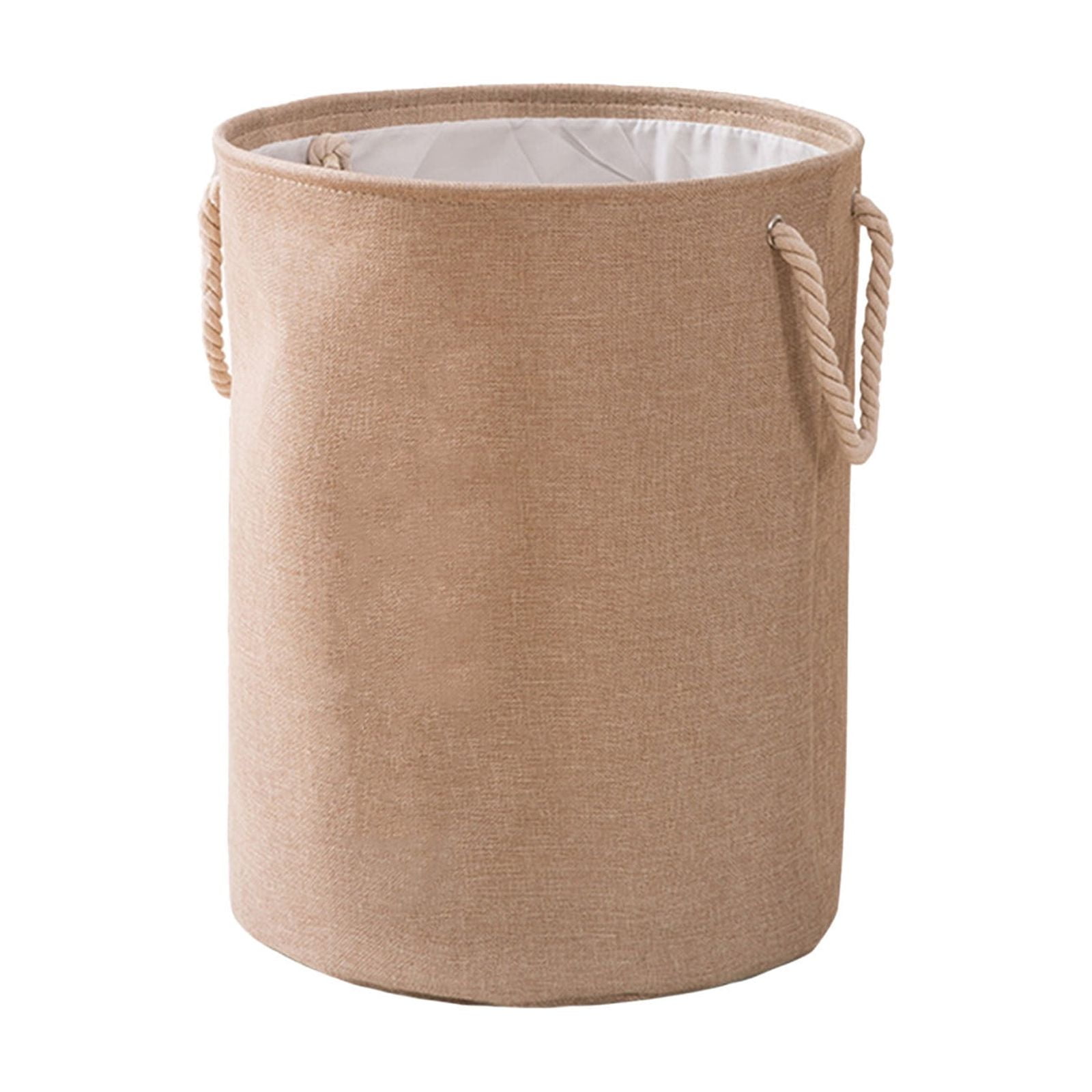 Foldable Laundry Basket With Sisal Rope Handle, Fabric Laundry Hamper ...