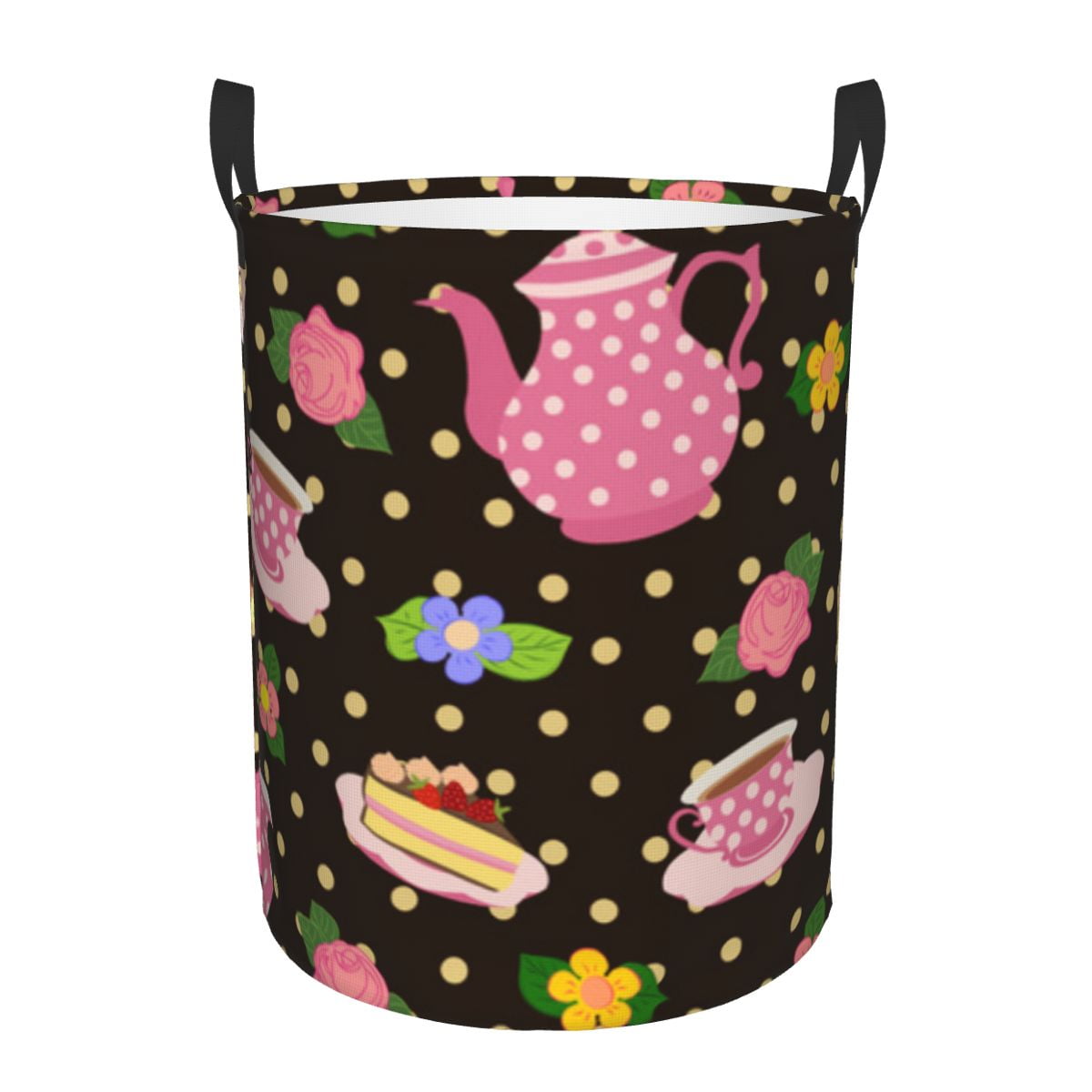 Foldable Laundry Basket for Dirty Clothes Kettle Cups Cake Cupcakes And ...