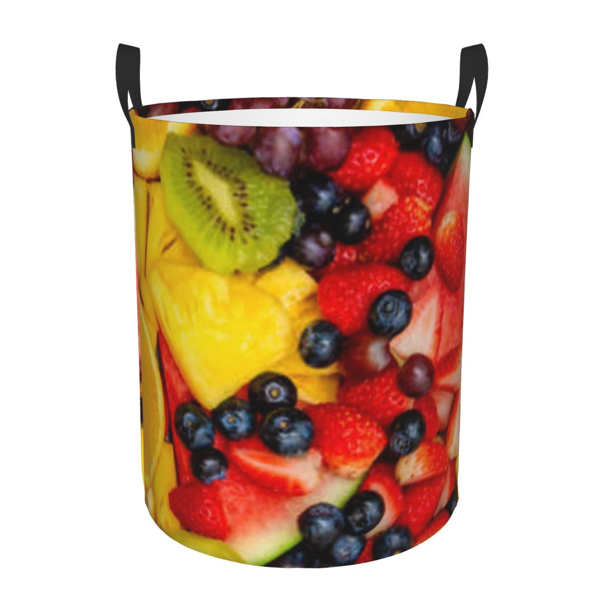 Foldable Laundry Basket for Dirty Clothes Tropical Fruit And Berry ...