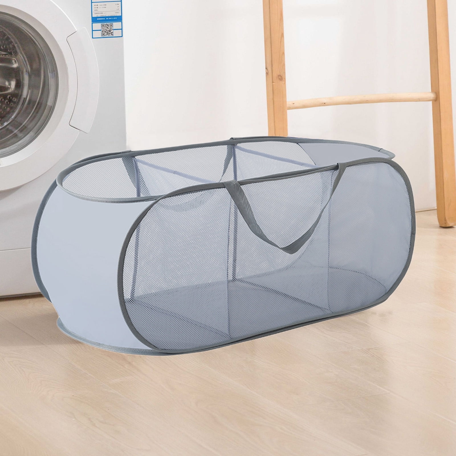 Foldable Laundry Baskets,31.5" Collapsible Mesh Laundry Hamper, Durable ...