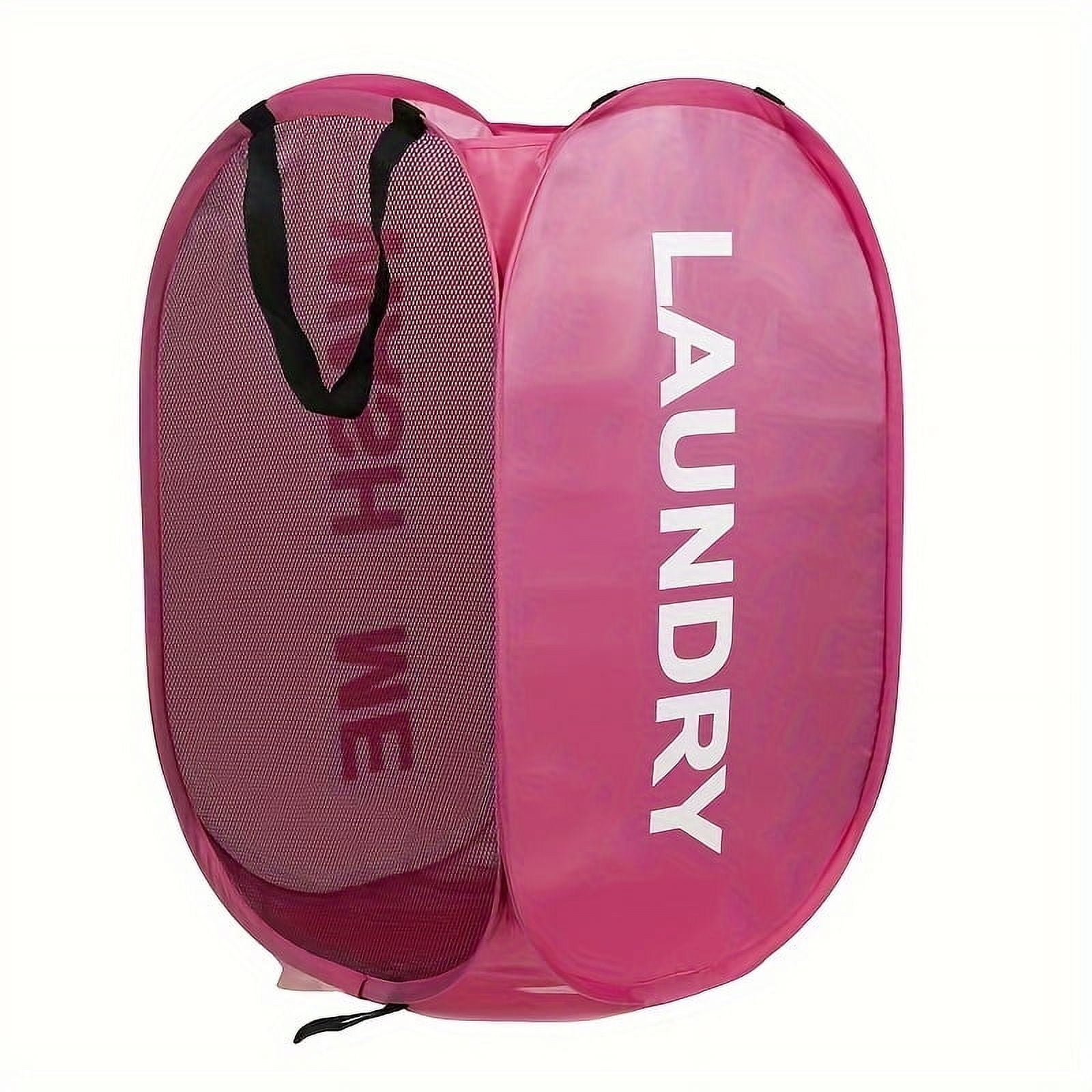 Foldable Laundry Hamper with Handles - Collapsible Mesh Fabric Laundry ...