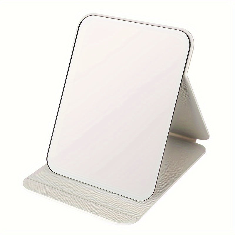 Foldable Leather Makeup Mirror, High-Definition Cosmetic Mirror ...