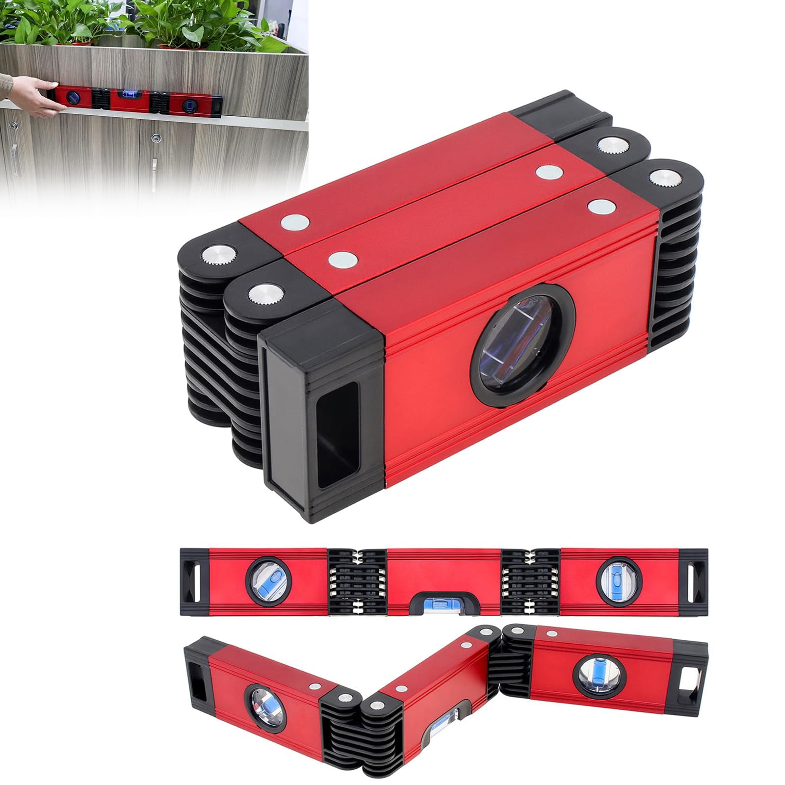 Foldable Level Tool Magnetic Multi Function Folding Level Measuring ...