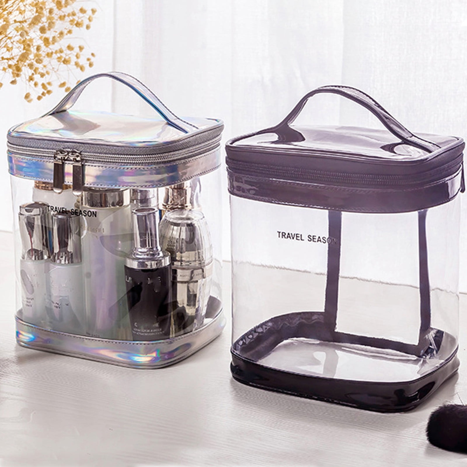 Foldable Linen Storage Cubes,Stackable Fabric Bins,with Lid Handles for ...