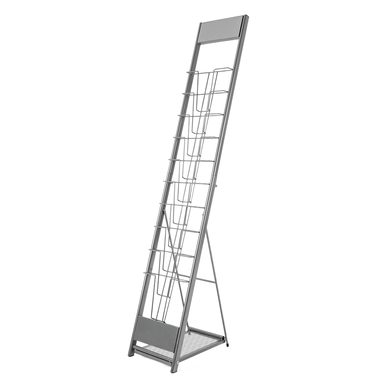 Foldable Magazine Rack, 10-Tier Design, 110.23 lbs Load-Bearing ...