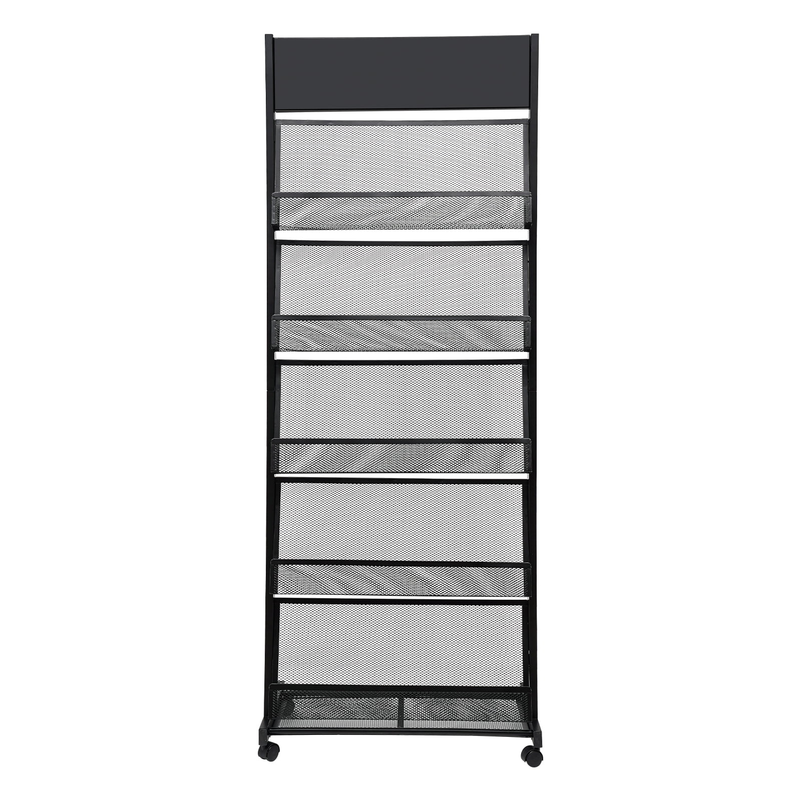 Foldable Magazine Rack, 5-Tier Storage, Sturdy Iron Construction, Easy ...