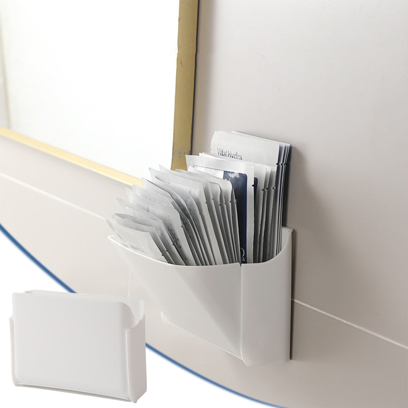 Foldable Mask Storage Box, Bathroom Mirror Cabinet, Draining Rack Shelf ...