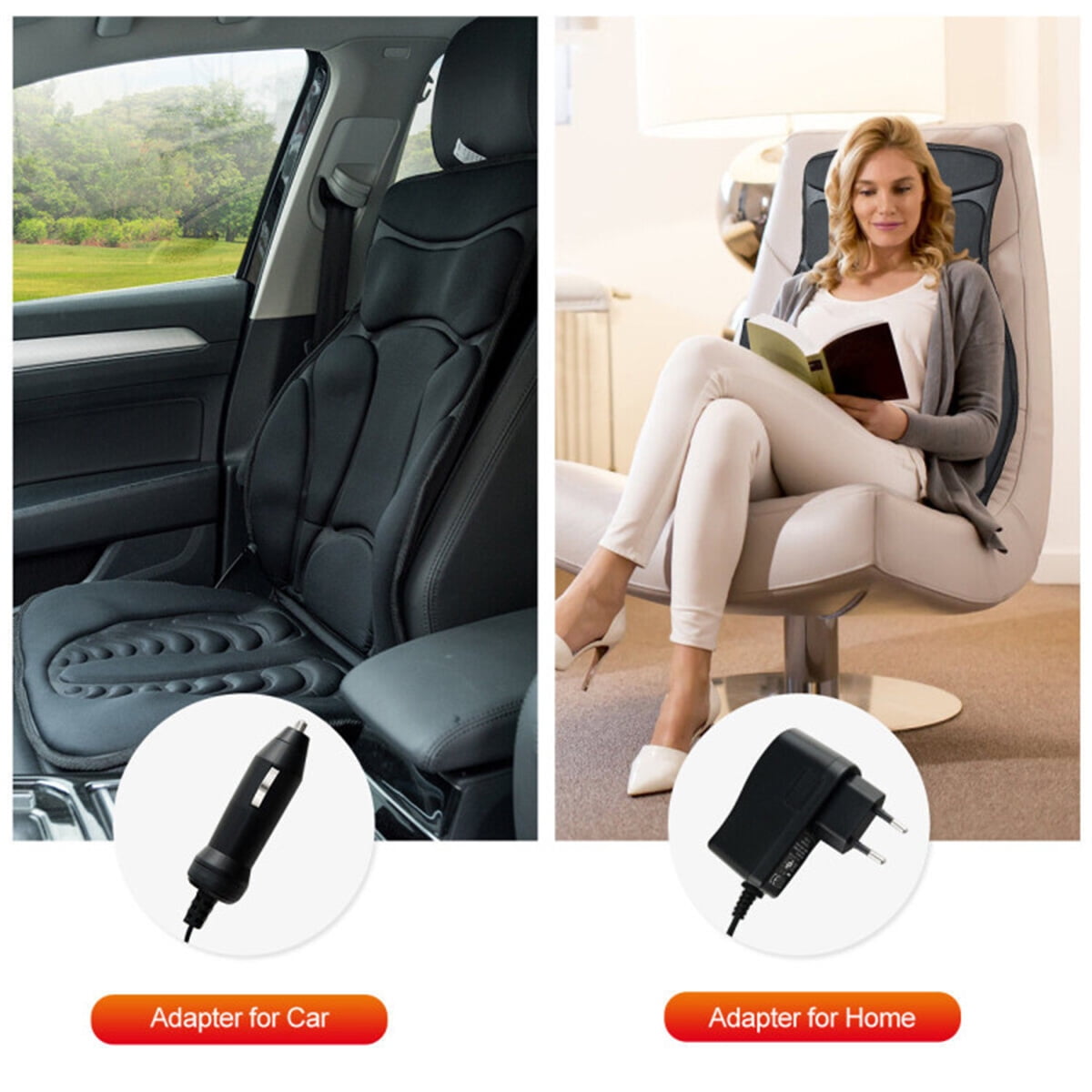 Foldable Massage Mat with Soothing Heating Function, Adjustable ...